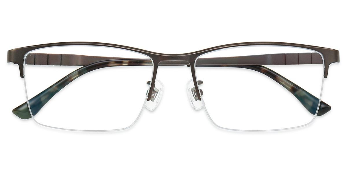 Unisex semi-rimless Titanium eyeglasses | Firmoo.com