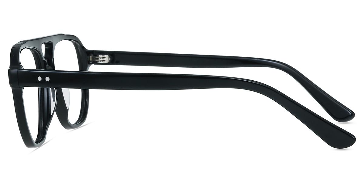 Unisex Glasses Medium AC55846 | Black Acetate Aviator Frame | Firmoo UK