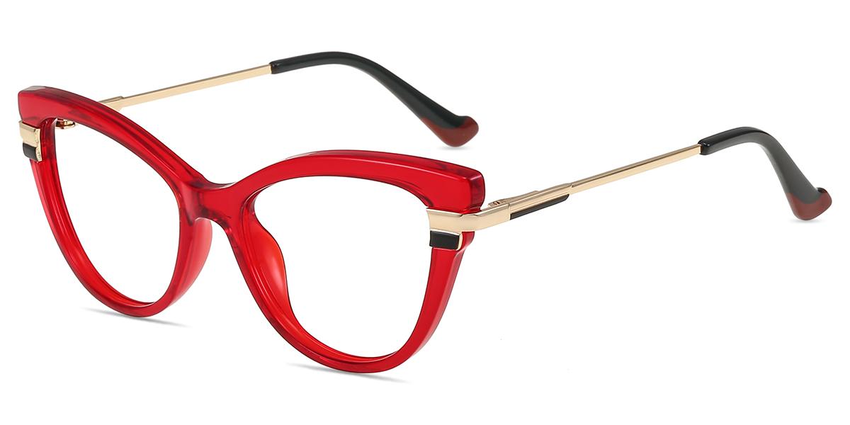 Occhiali da vista Donna PF2113 | Occhiali Cat eye Borgogna in Tr ...