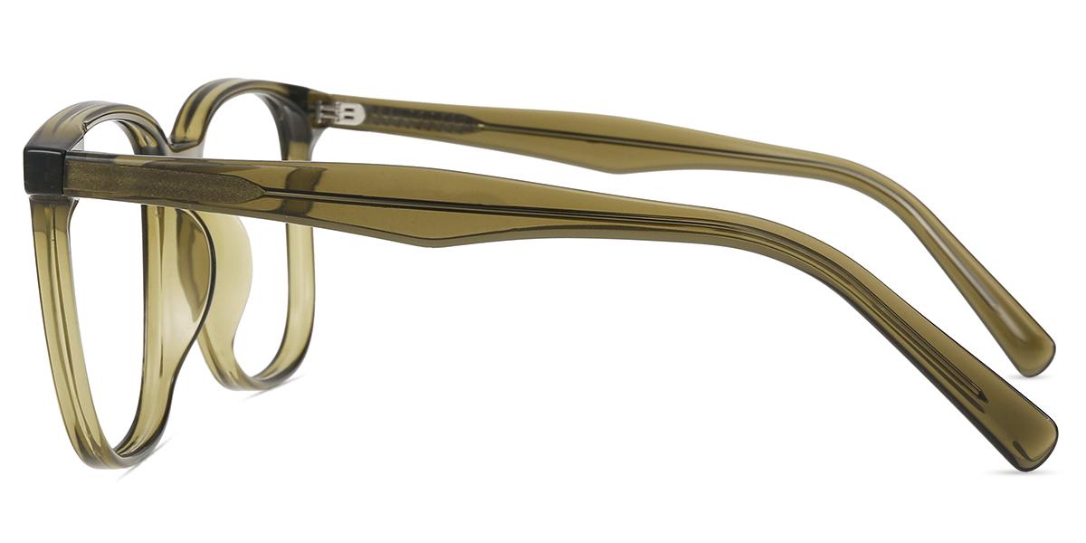 Unisex Glasses Large M2001 | Green Clear Tr Square Frame | Firmoo UK