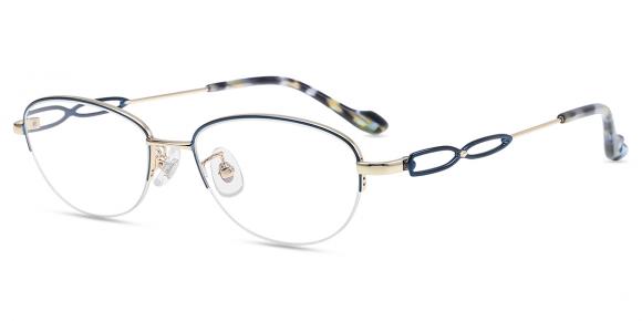 Women's semi-rimless Metal eyeglasses | Firmoo.com