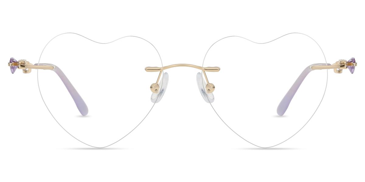 Lentes oftálmicos Mujer D53 | con Armazón Mediano de Metal Corazón ...