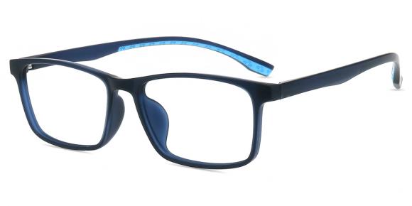 Men's Rectangle Glasses TR81090 in Matt Blue | Firmoo AU