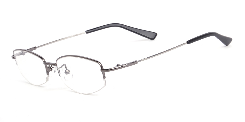 Men's memory metal semi-rimless eyeglasses | Firmoo.com