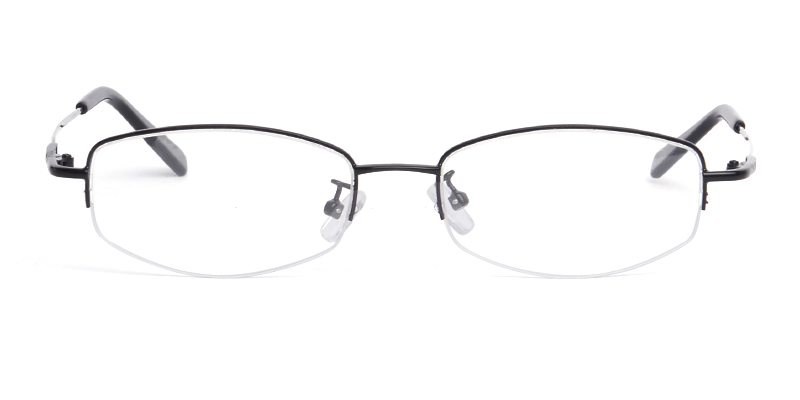 Men's memory metal semi-rimless eyeglasses | Firmoo.com
