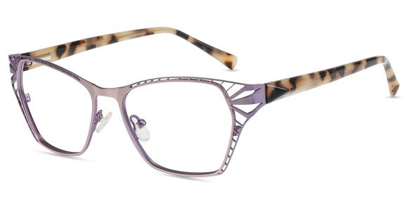 Women Glasses Medium M02176 | Green Gunmetal Metal Cat Eye Frame ...