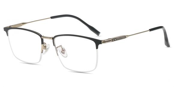 Men's semi-rimless Titanium eyeglasses | Firmoo.com