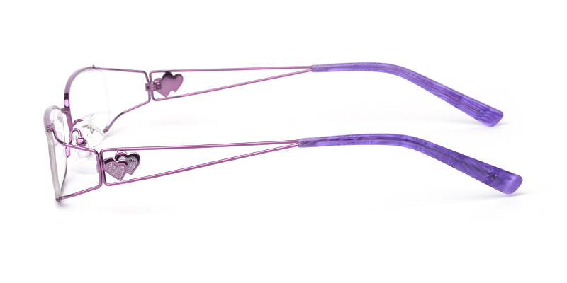 Women's stainless steel semi-rimless frame eyeglasses | Firmoo.com