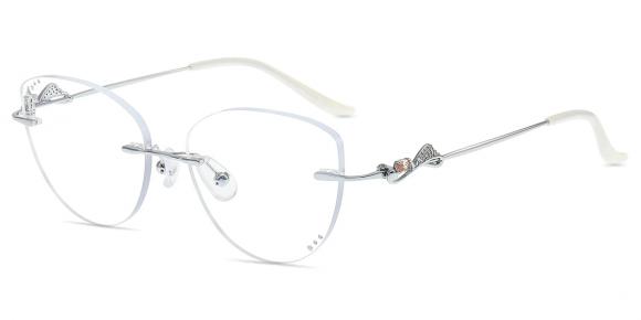 Women's Rimless Cat Eye Glasses M79940 in Rose Gold | Firmoo AU