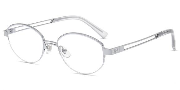 Women's semi-rimless Titanium eyeglasses