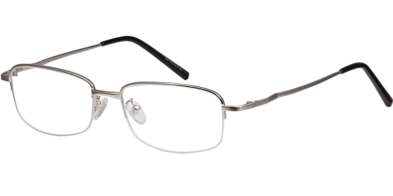 Men's rectangular metal half rim eyeglasses | Firmoo.com