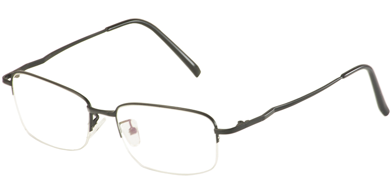 Men's rectangular metal half rim eyeglasses | Firmoo.com