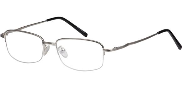 Men's rectangular metal half rim eyeglasses | Firmoo.com