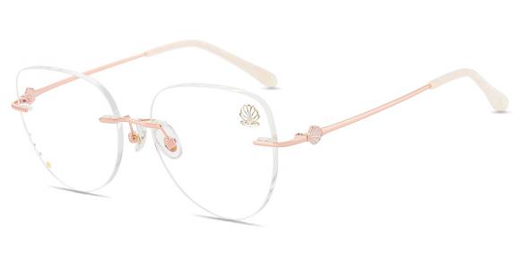 Women Glasses Medium M39331 | Rose Gold Metal Cat Eye Frame | Firmoo UK