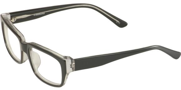 Unisex's full-rim plastic frame with a retro and polished horned look ...