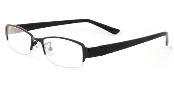 Men's semi-rimless mixed material eyeglass frames | Firmoo.com