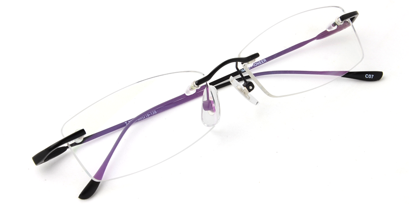 Unisex rimless metal eyeglasses | Firmoo.com