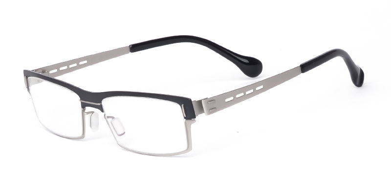 Men's semi-rimless super thin stainless steel eyeglasses | Firmoo.com