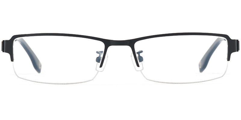 Men's semi-rimless titanium eyeglasses | Firmoo.com