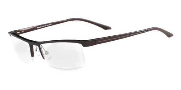 Men's semi-rimless metal eyeglasses | Firmoo.com