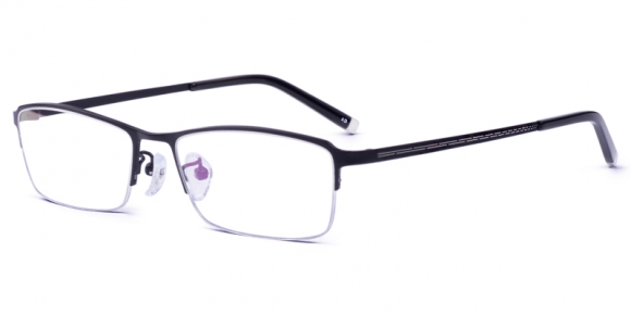 Unisex semi-rimless titanium eyeglasses | Firmoo.com