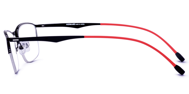 Unisex semi-rimless metal eyeglasses | Firmoo.com