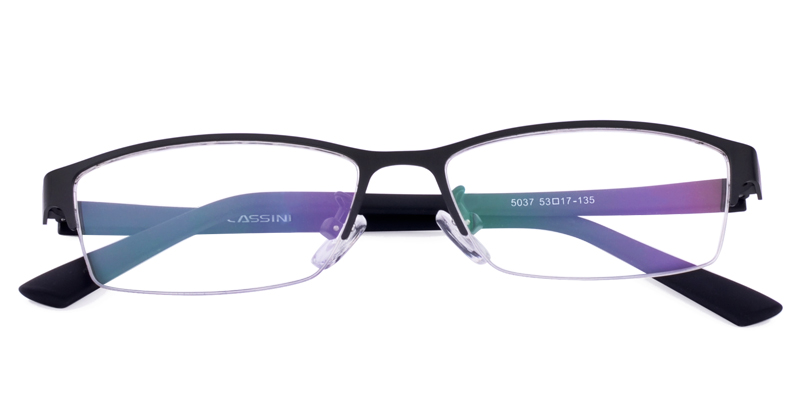 Unisex semi-rimless metal eyeglasses | Firmoo.com