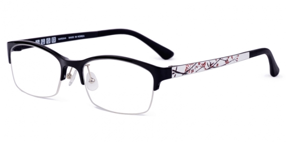 Unisex semi-rimless memory plastic eyeglasses | Firmoo.com