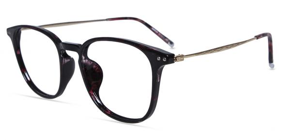 Unisex Full Frame Mixed Material Eyeglasses