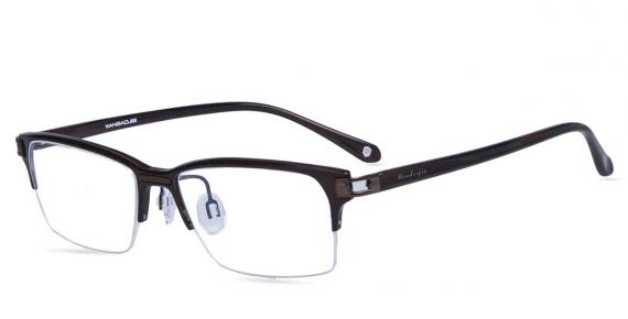 Men's semi-rimless metal eyeglasses | Firmoo.com