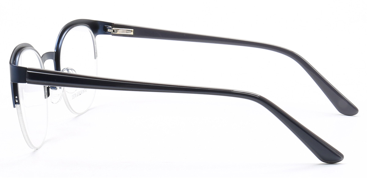 Unisex semi-rimless metal eyeglasses | Firmoo.com