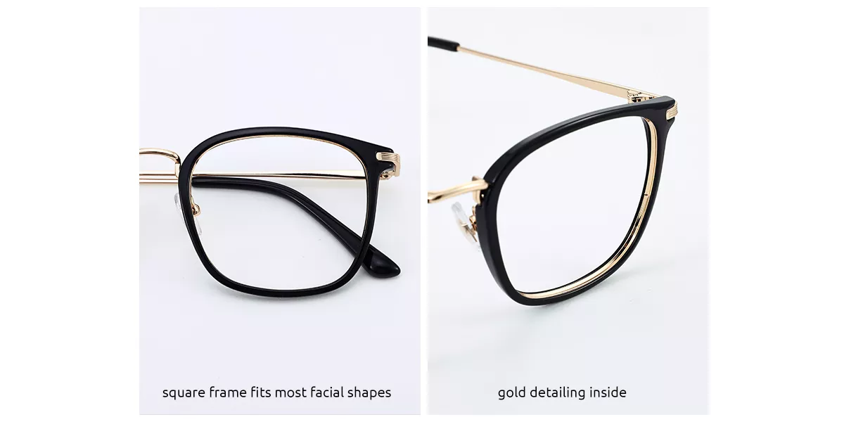 Unisex full frame mixed material eyeglasses | Firmoo.com