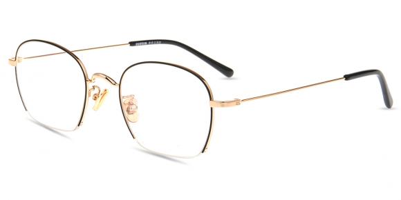Unisex semi-rimless metal eyeglasses | Firmoo.com