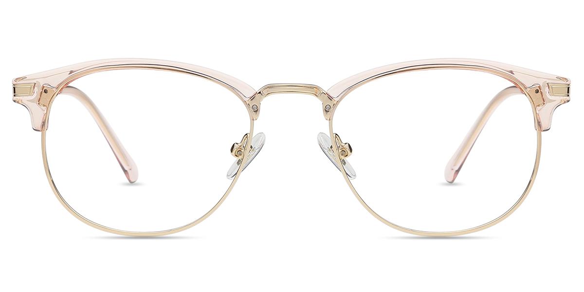 Unisex Full Frame Mixed Material Eyeglasses