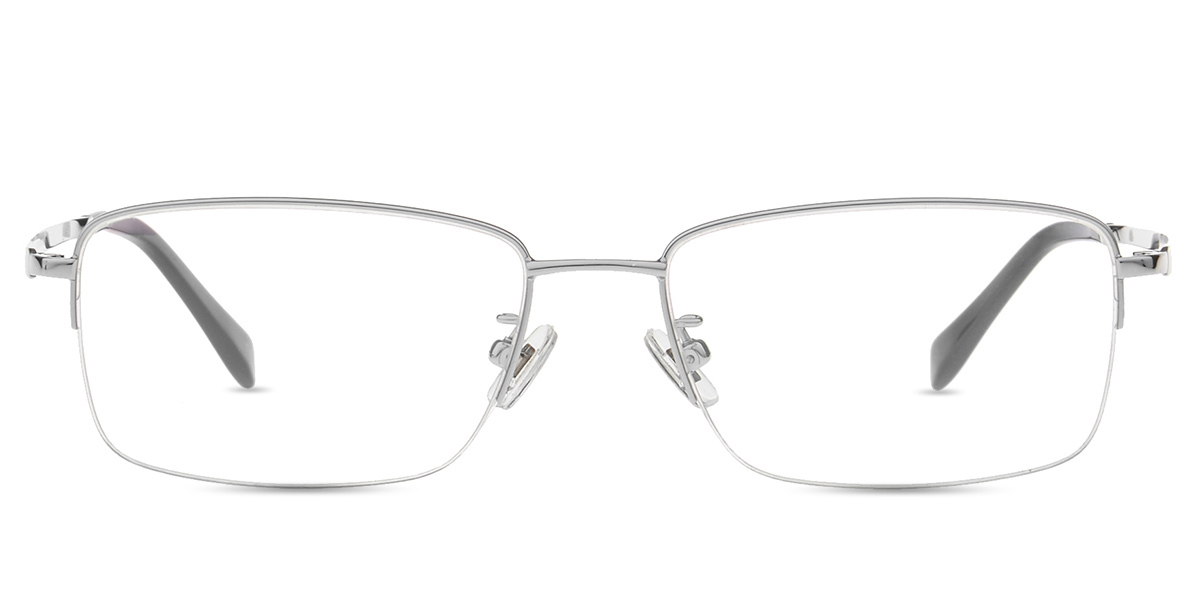 Unisex semi-rimless titanium eyeglasses | Firmoo.cl