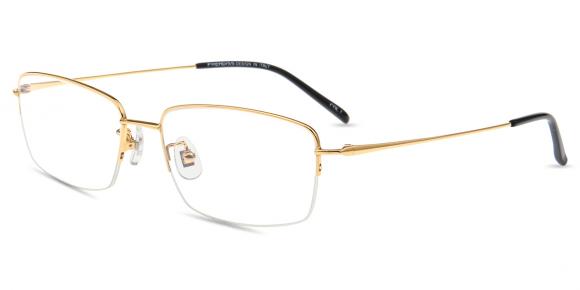 Unisex semi-rimless titanium eyeglasses | Firmoo.com