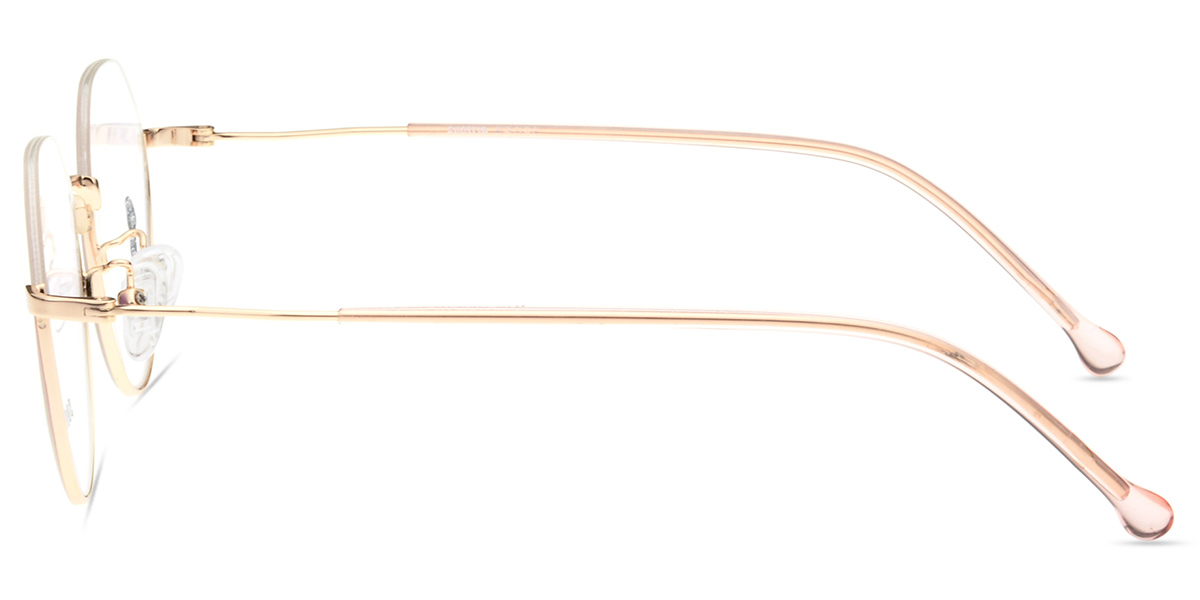 Unisex semi-rimless metal eyeglasses | Firmoo.com