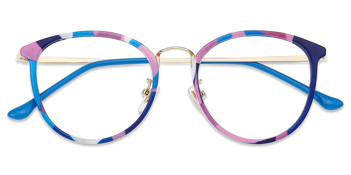 Women's full frame mixed material eyeglasses | Firmoo.com