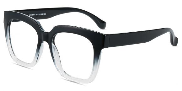 Black to clear glasses store