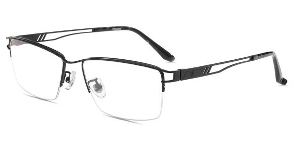 Men's semi-rimless titanium eyeglasses | Firmoo.com