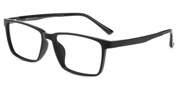 Men's Rectangle Glasses S7879 in Black Matt | Firmoo AU