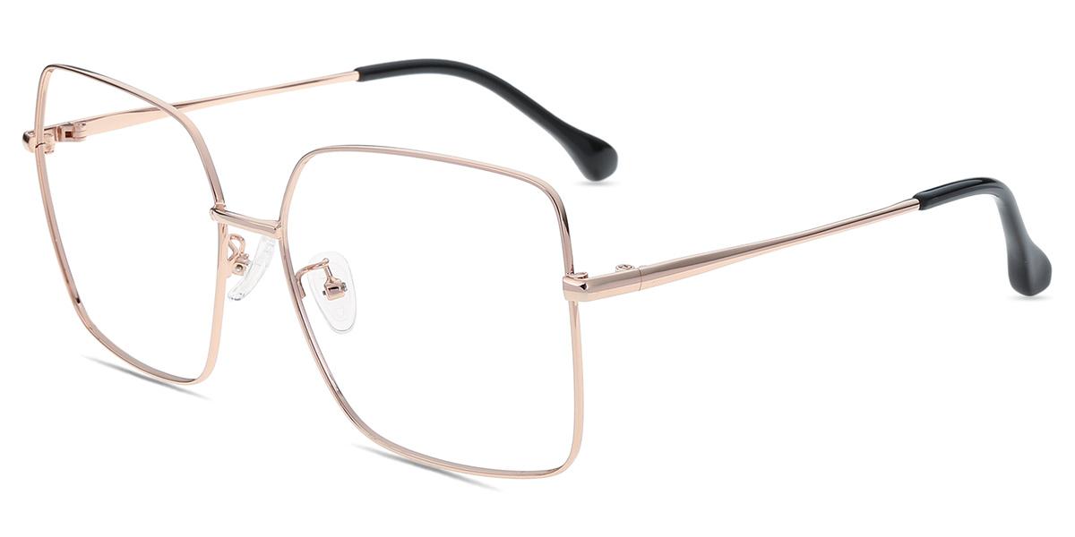 Gafas Graduadas Mujer S0164 | Gafas Cuadradas Oro Rosa Con Montura ...