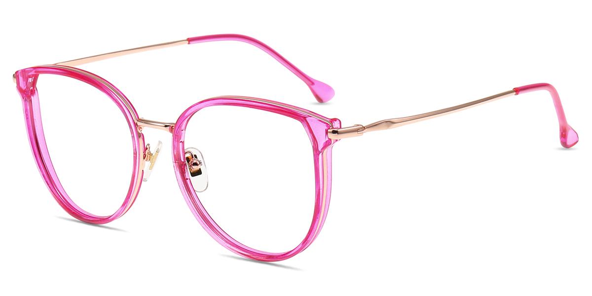 Women's full frame mixed material eyeglasses | Firmoo.com