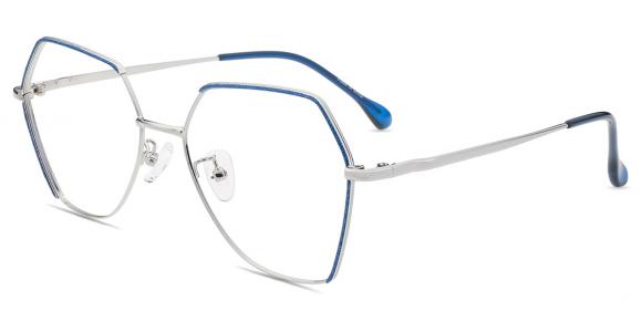 Women Glasses Medium S0139 Gold Silver Metal Polygon Frame Firmoo Uk