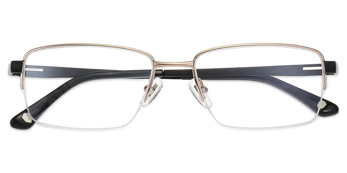 Men's semi-rimless Metal eyeglasses | Firmoo.com