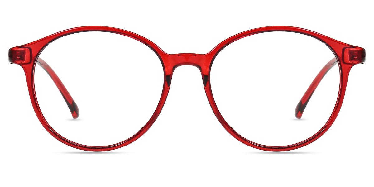 Gafas Graduadas Unisex TR00616 | Gafas Redondas Claras,Rojas Con ...