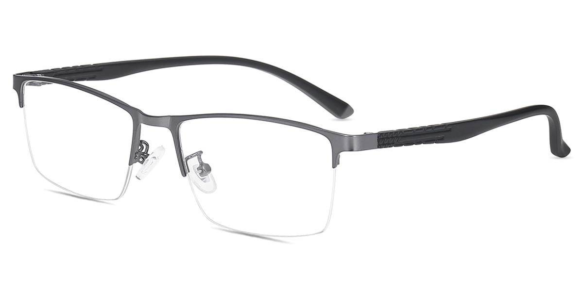 Unisex semi-rimless Metal&TR eyeglasses | Firmoo.com