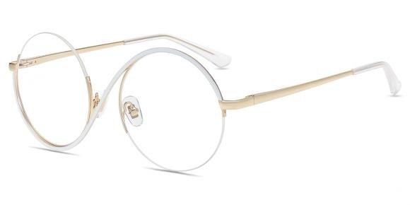 Ochelari de vedere Femei M88105 | Semi-fără ramă Metal Mediu Rotunzi ...