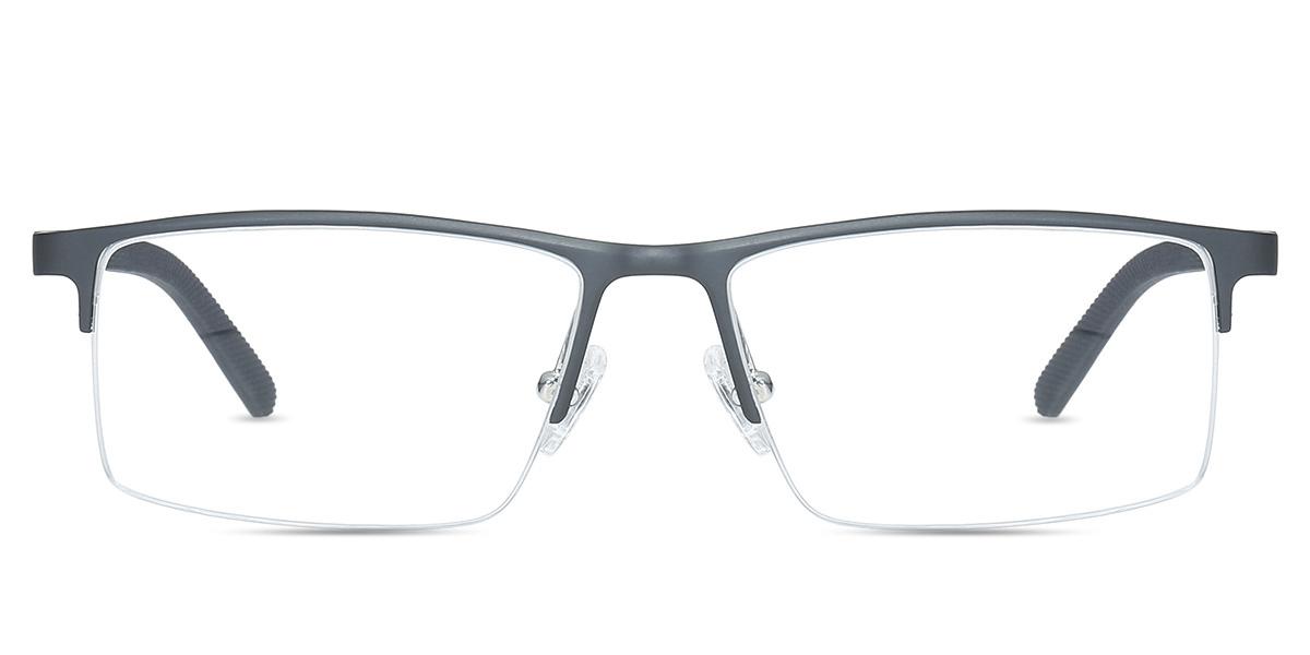 Unisex semi-rimless Metal eyeglasses | Firmoo.com.au