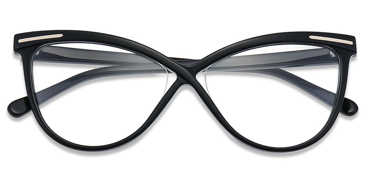 Women Glasses Medium Fiona20203 Black Acetate Cat Eye Frame Firmoo Uk